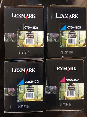 4 x Original Lexmark Toner C780n C782n C782dn C782dtn X782e / C780H1KG ...