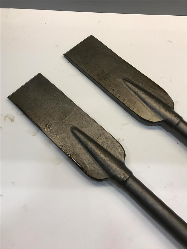 2pc Steel Concrete Breaker 1-1/8" Hex x 6" Shank 3" Wide x 21" Digger Chisel | eBay