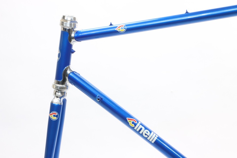 Cinelli Supercorsa Frameset 55cm C-T Blue Columbus SLX Headset NEW NOS ...