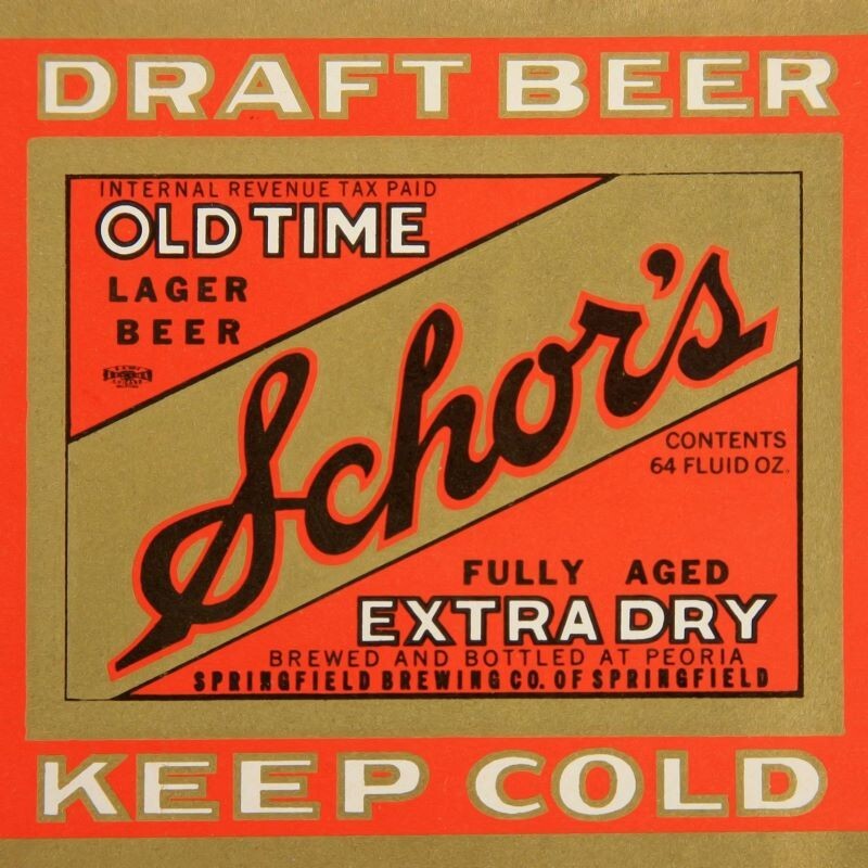 Schor's Lager Beer of Springfield, Illinois NEW Metal Sign 40" Square ...