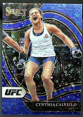 CYNTHIA CALVILLO 2021 Panini Select UFC Octagonside Blue Disco 94/99 💎🔥 ...