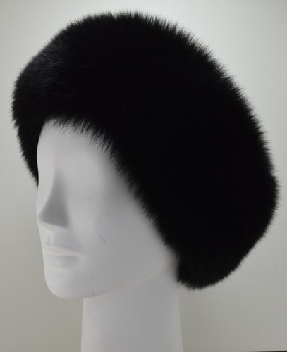 Real Black Fox Fur Headband new Manufactured in the US | eBay