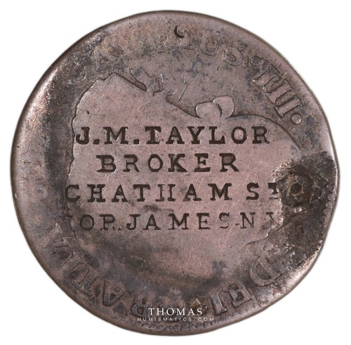 Token - United States - USA - Counter Stamp 2 Reales Charles III Mexico ...