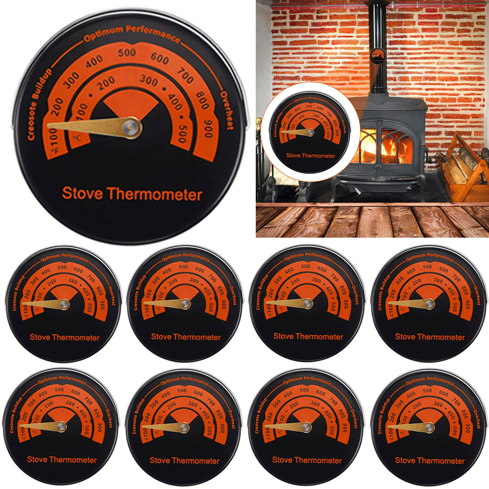 USA Stove Flue Pipe Thermometer Wood Burner Fuel Magnetic Temperature ...