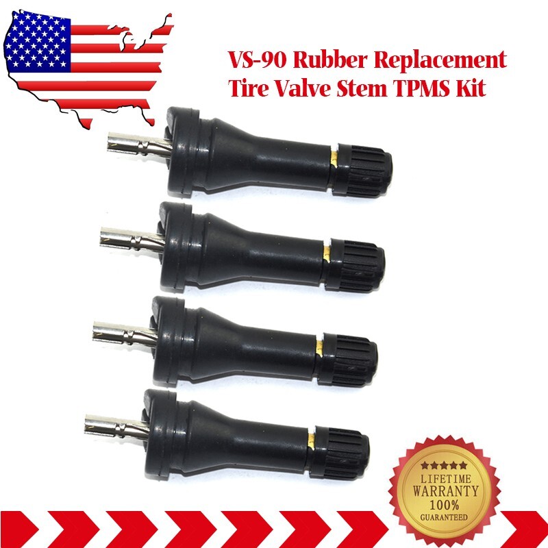 4PCS Rubber Replacement TPMS Sensor Tire Valve Stem Snap-In Repair Kit ...