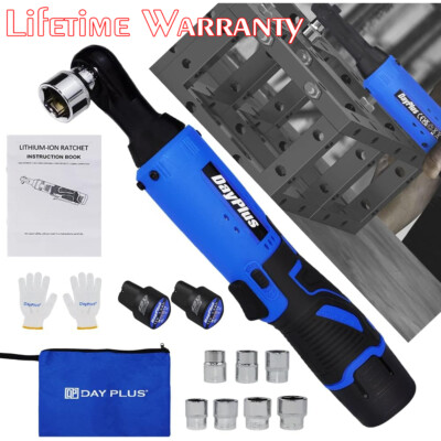 3/8" CORDLESS WIRELESS ELECTRIC IMPACT WRENCH RATCHET RATTLE NUT GUN 2 ...