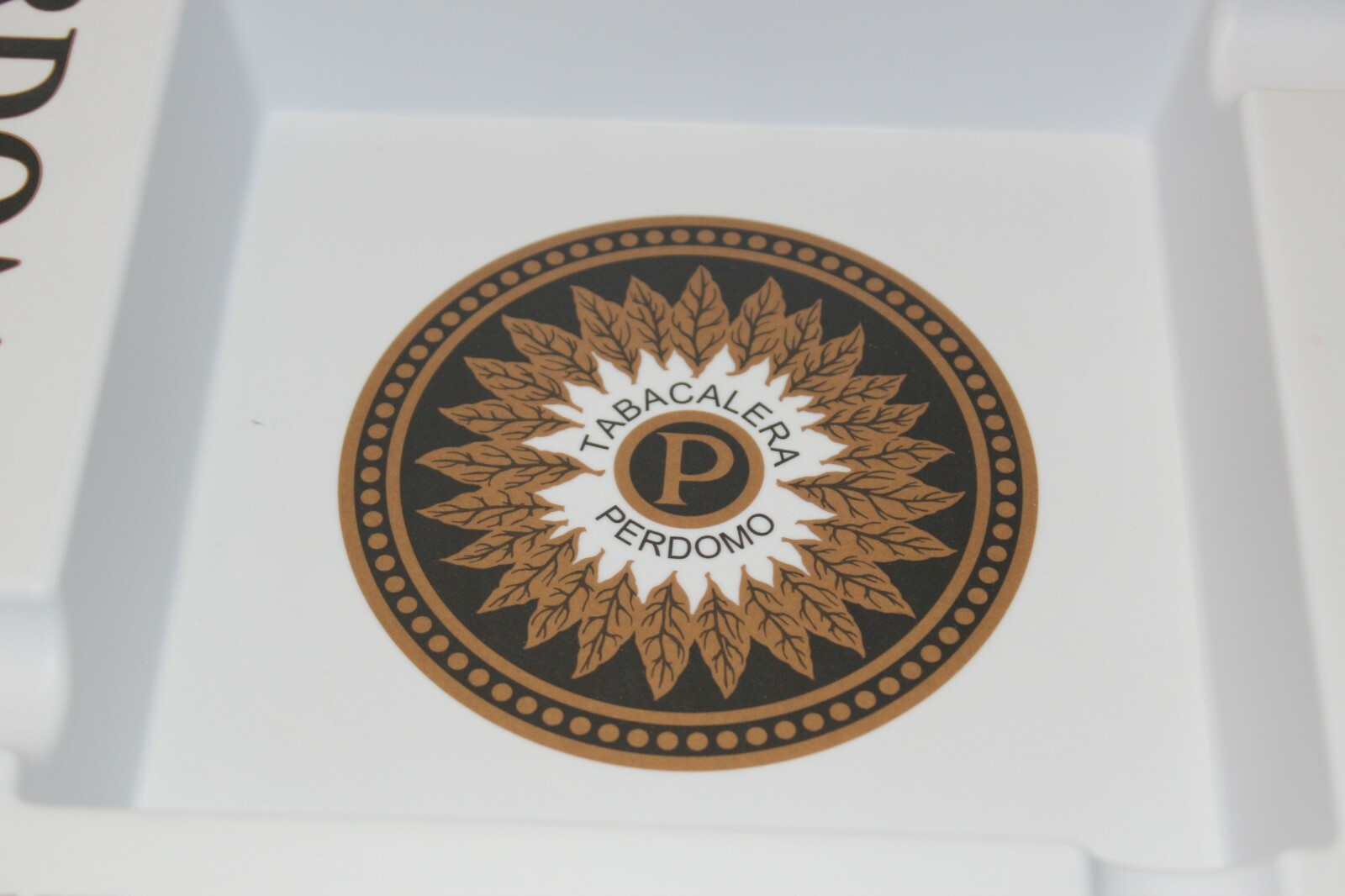 Perdomo Matte White Large Size Ashtray NIB Measures 9.25" square with 4 ...