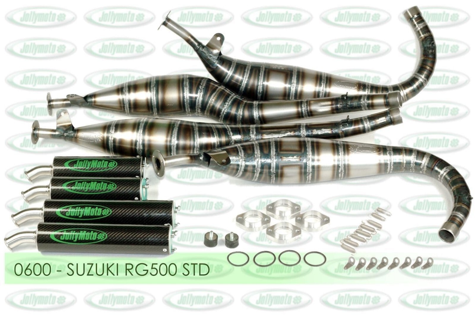 SUZUKI RG500 GAMMA STD WITH CARBON SILENCER JOLLYMOTO EXHAUST | eBay UK