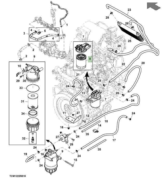 Genuine John Deere Mower Fuel Filter MIU803127 1570 1575 1580 1585 | eBay