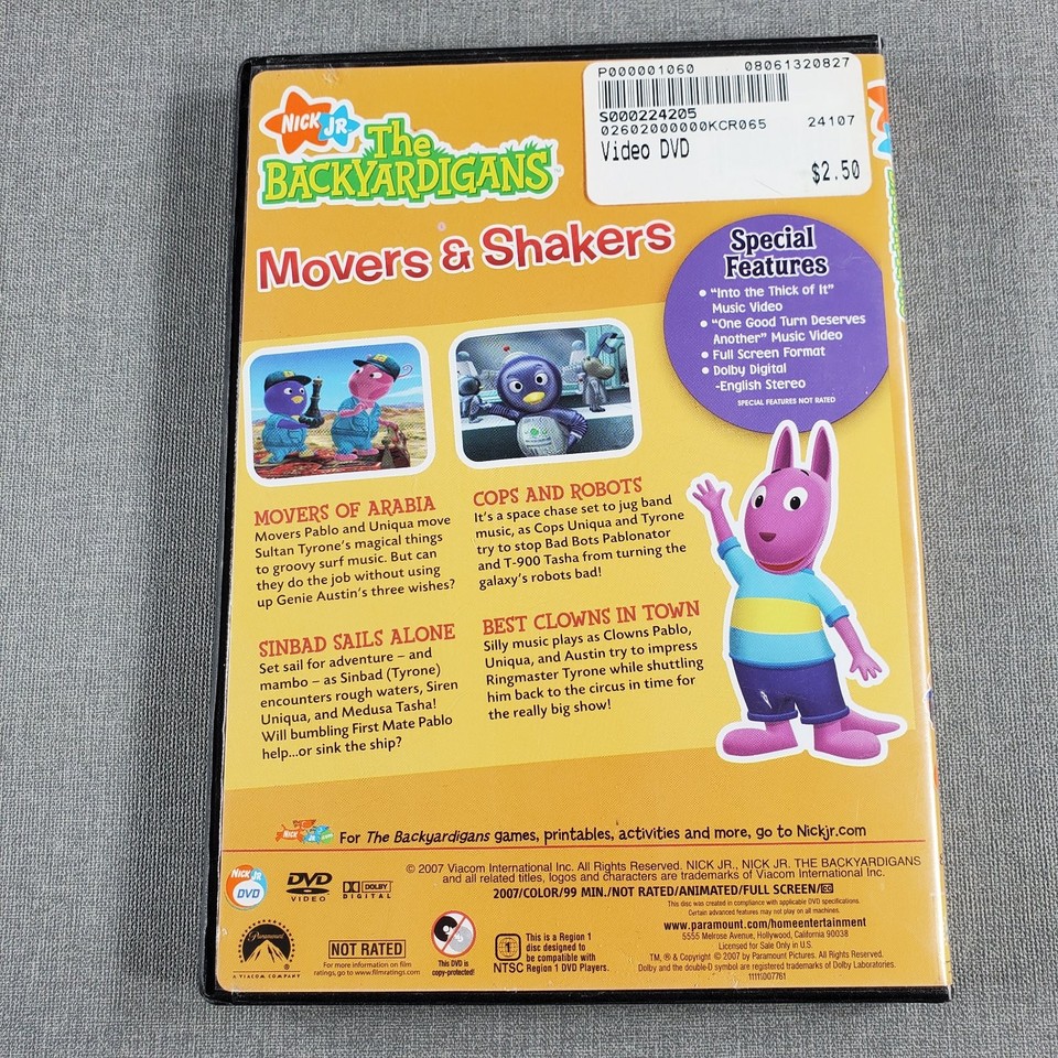 The Backyardigans Movers & Shakers DVD 2007 Nick Jr Kids Animation | eBay