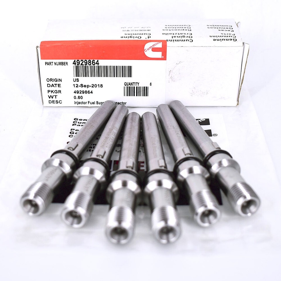 6pcs OEM INJECTOR CONNECTOR TUBES for DODGE CUMMINS DIESEL 5.9L 6.7L ...