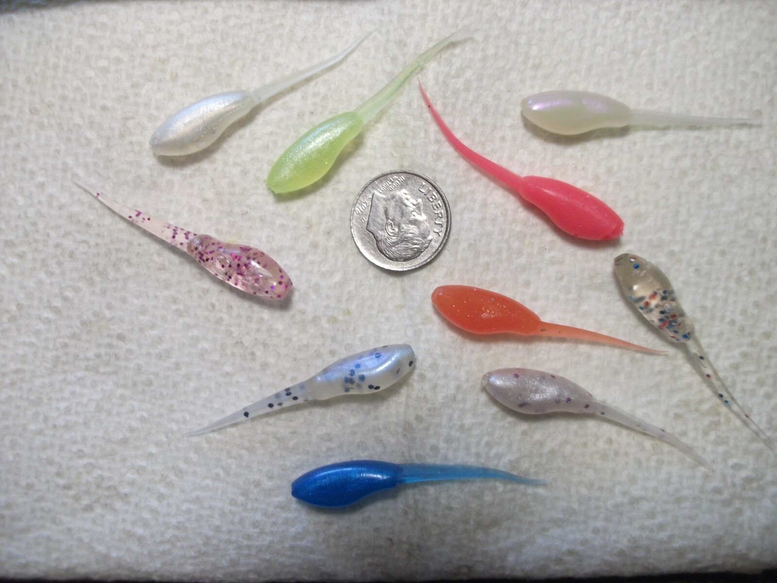 70-1 3/4"MIX-CRAPPIE-BASS-PANFISH-SOFT GRUBS LURE-JIGS-STINGERS-kit ...