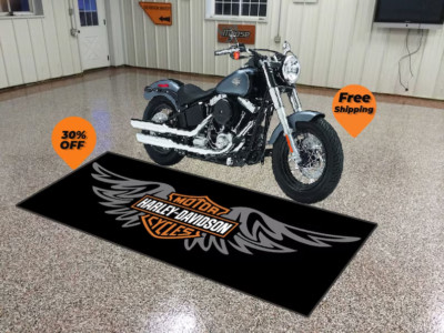 Motorcycle Special Gift for Fans Harley Davidson Mat for Garage, Garage ...