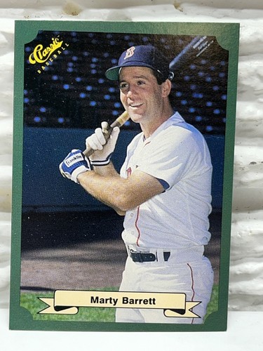 1987 Classic Baseball Board Game #61 Marty Barrett Baseball Card Boston ...