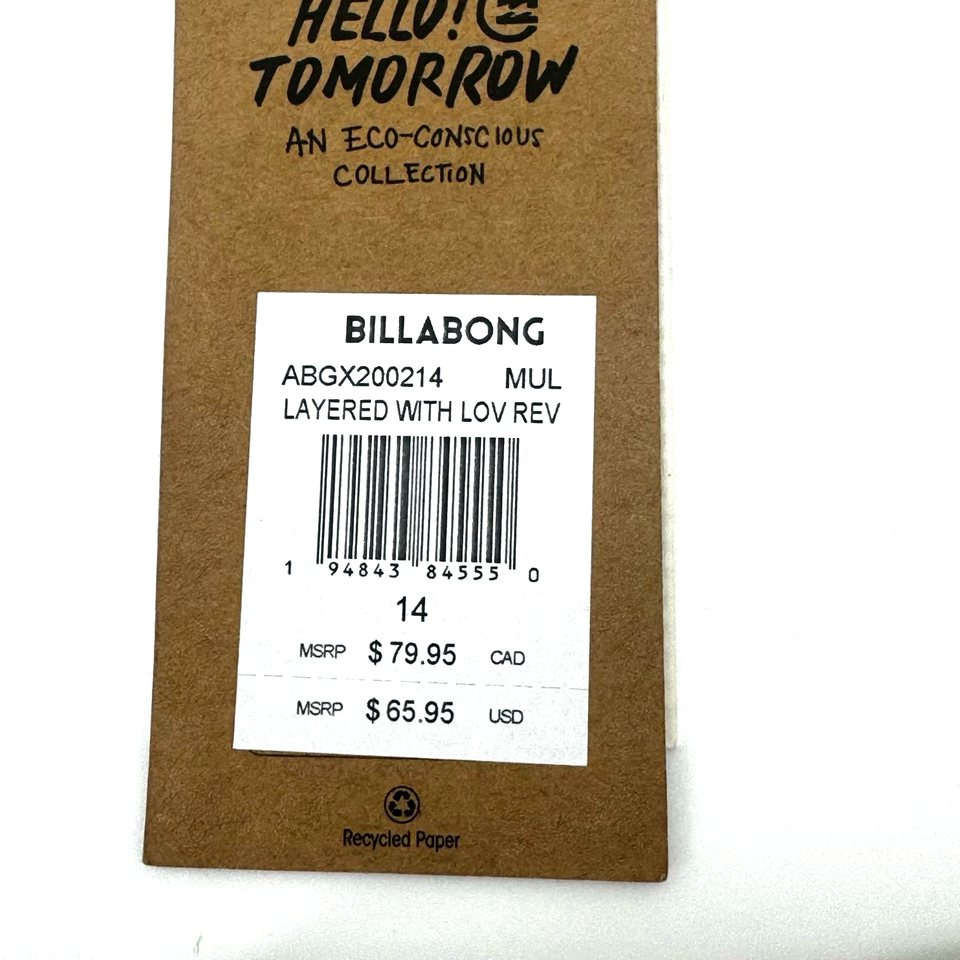 Billabong Girls' Layered With Love High Neck Reversible Bikini Set Size ...