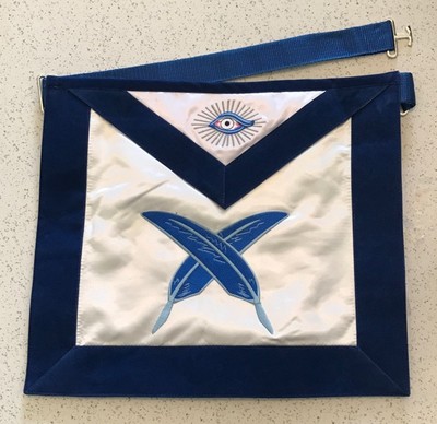 Masonic Secretary Lodge Officer Apron - Satin with Velvet Trim | eBay