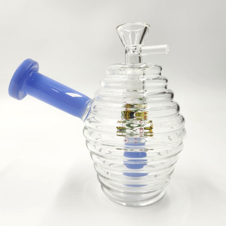 5" Bee Hive Honeycomb Bubbler Beaker Bong Smoking Waterpipe | eBay