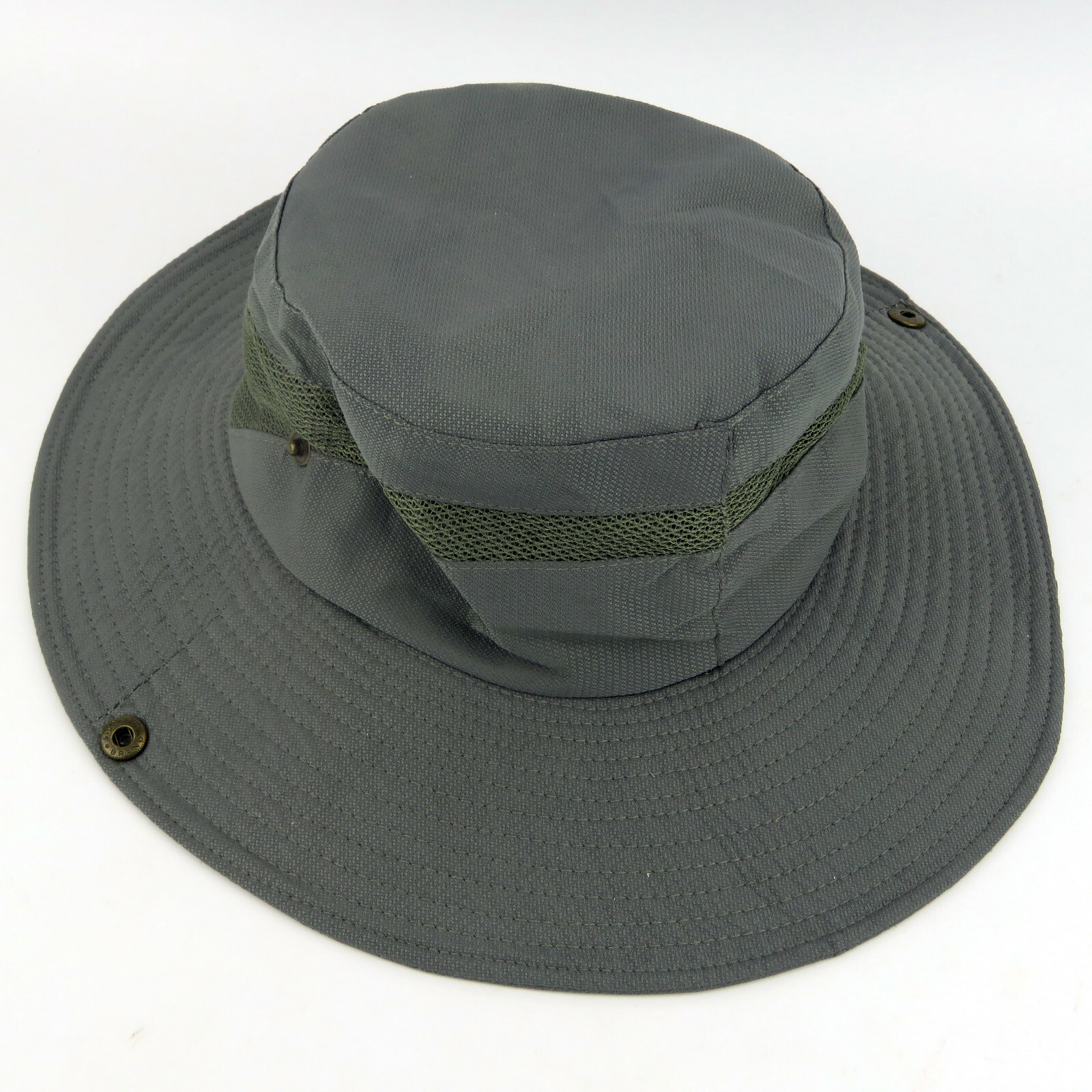 Machu Picchu Sun Hat, Green w/Mesh, Chin Strap, 14" x 13", from Cuzco ...