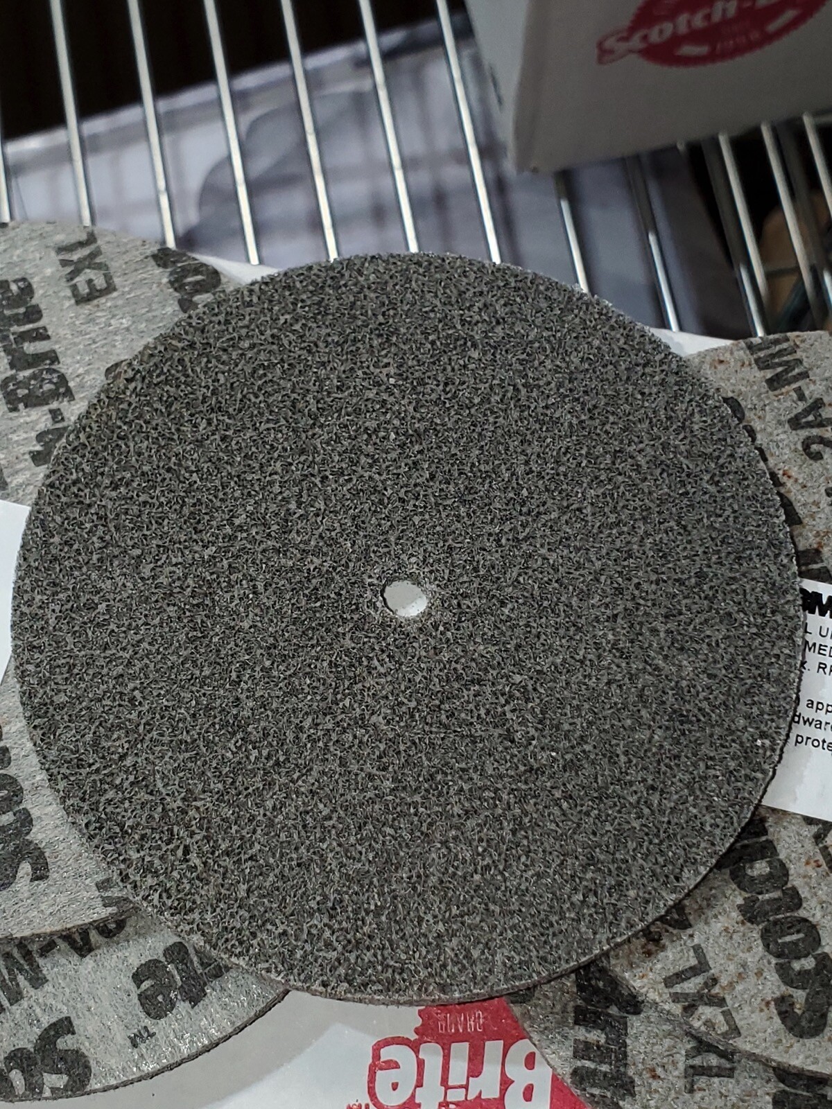 (Qty 5) 3M Scotch-Brite EXL 4” x 1/4” x 1/4” Unitized Deburring Wheel ...