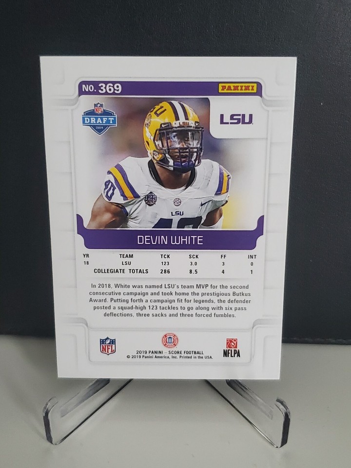2019 Panini Score RC Devin White #369 | eBay