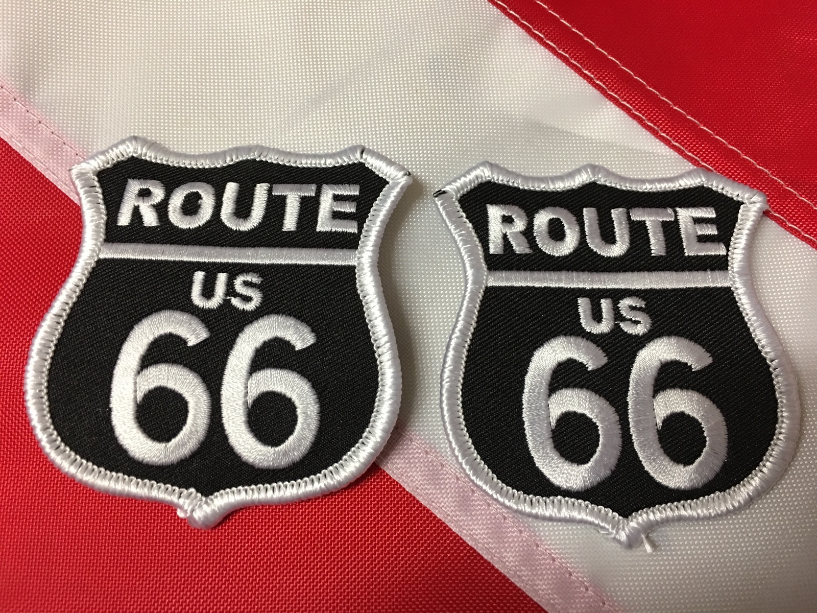 Route 66 patches design jacket vest club biking traveling fun survival ...