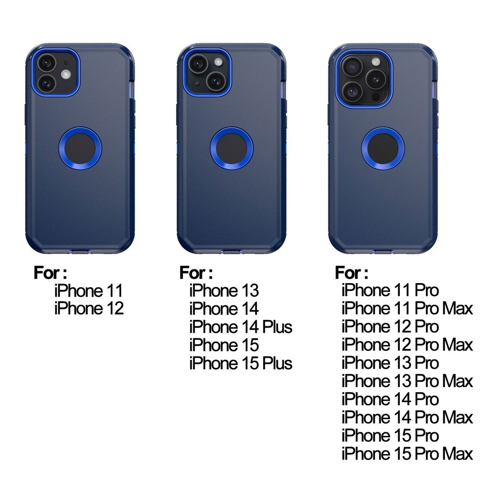 For iPhone 17 17e 16 15 Pro Max 14 13 12 11 SE2 Phone Case Heavy Duty ...