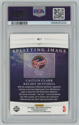 2024-25 Panini WNBA Origins Caitlin Clark/Kelsey Mitchell Rookie PSA 10 ...