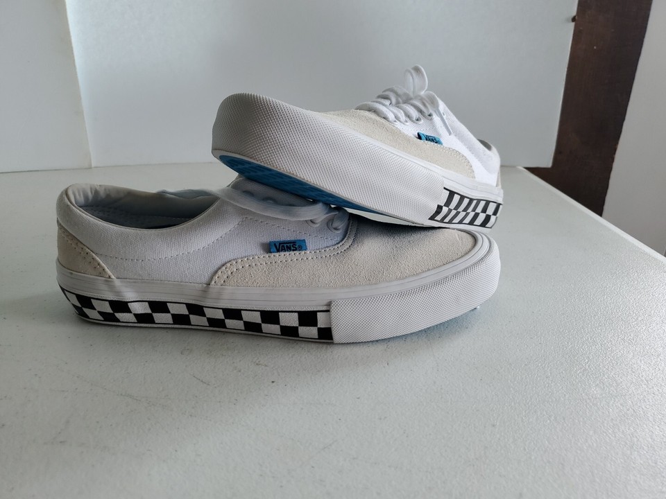 Vans Ultracush HD Pro Mens Size 8 White Cream Checkered Sole Shoes | eBay