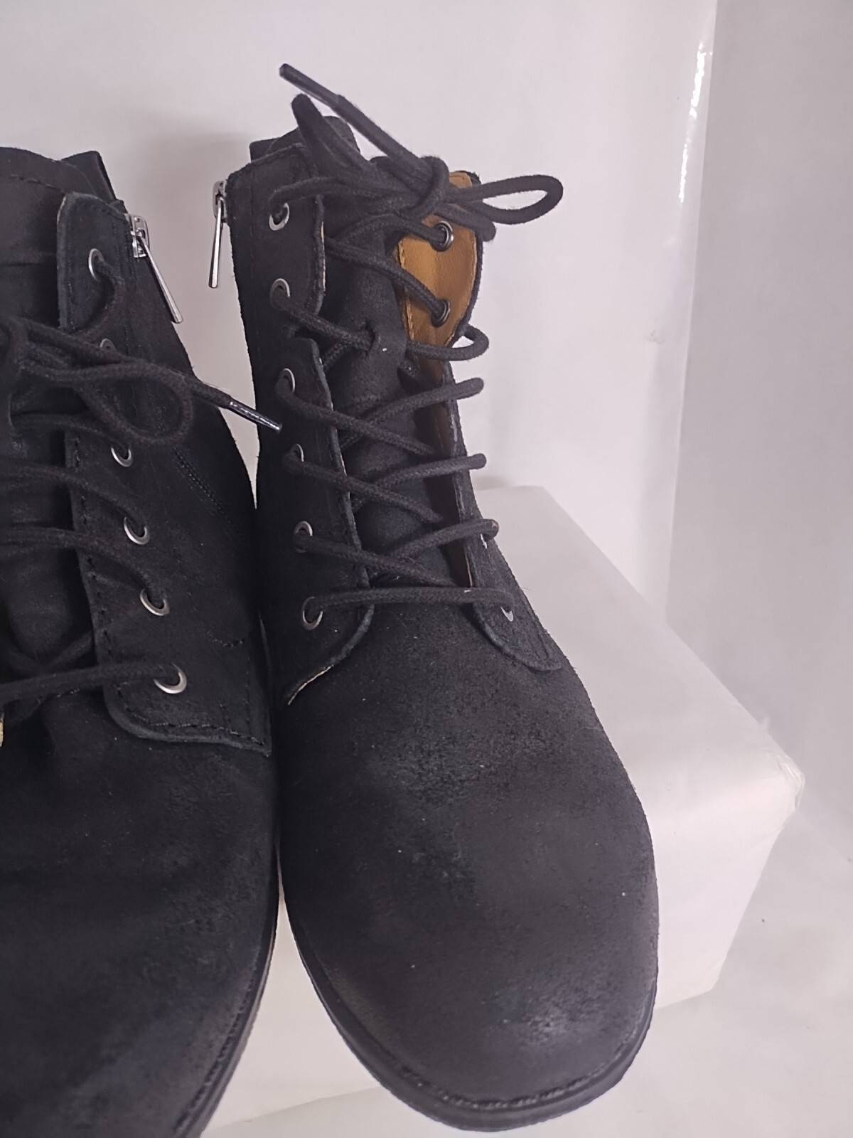 Earth Brands Footwear Lace Up Ankle Janel Boots Bootie Black Size 9.5w ...