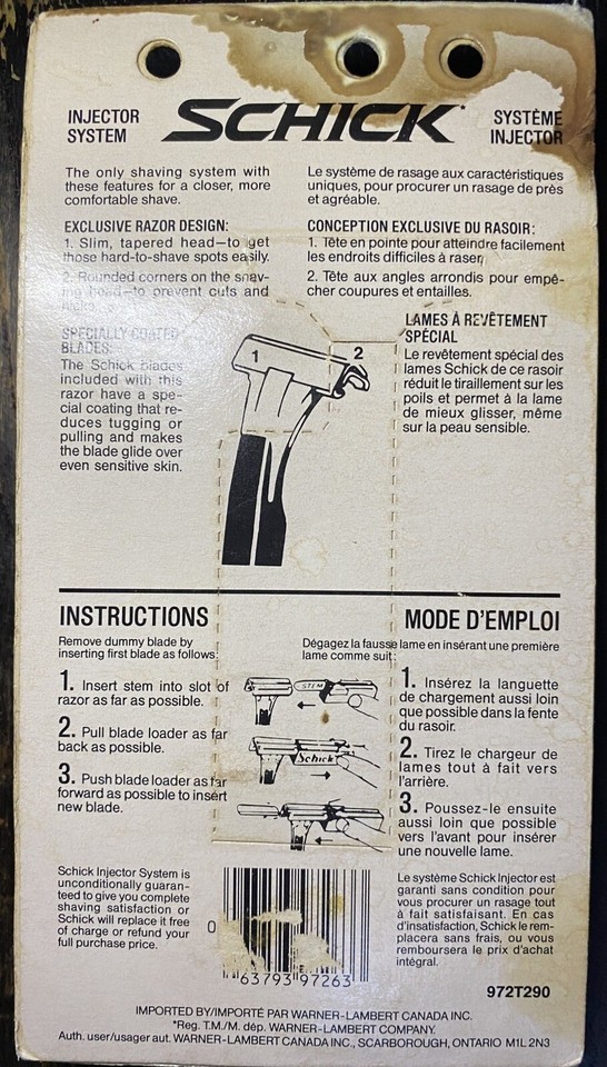 Vintage Schick Injector Razor Type N Extremely Rare NOS New | eBay