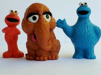 Snuffleupagus Snuffy Cookie Monster Elmo Sesame Street PVC Hasbro Cake ...