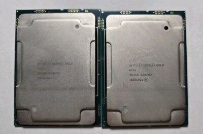 Matched pair Intel Xeon Gold 6134 3.2GHz 8-Cores 24.75MB LGA 3647 SR3AR ...