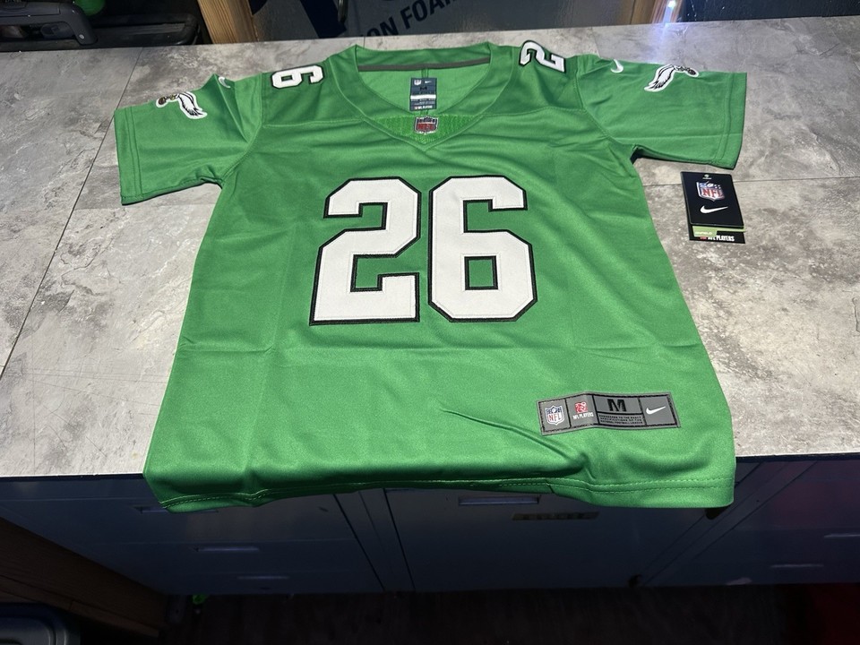 NWT Youth Medium Philadelphia Eagles Saquon Barkley Throwback Kelly ...