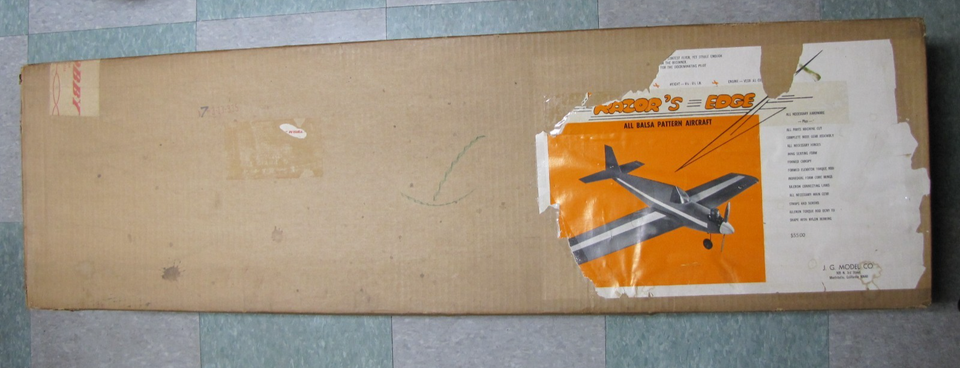 JG MODEL RAZOR'S EDGE GAS/ELECTRIC AIRPLANE MODEL 57" BALSA KIT RC ...