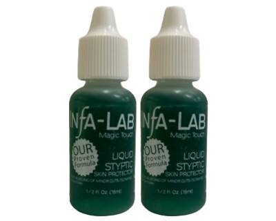 Infalab Magic Touch Liquid Styptic Skin Protector 1/2 oz 2 pack Combo ...