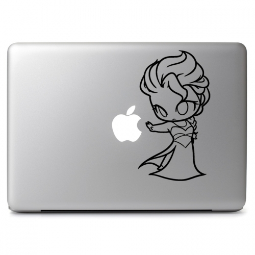 Cartoon Cute Frozen Elsa Vinyl Decal Sticker for Apple Macbook Air ...