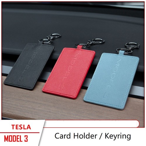 Key Card Holder For Tesla Model 3 Light Leather Protect Scratch With ...