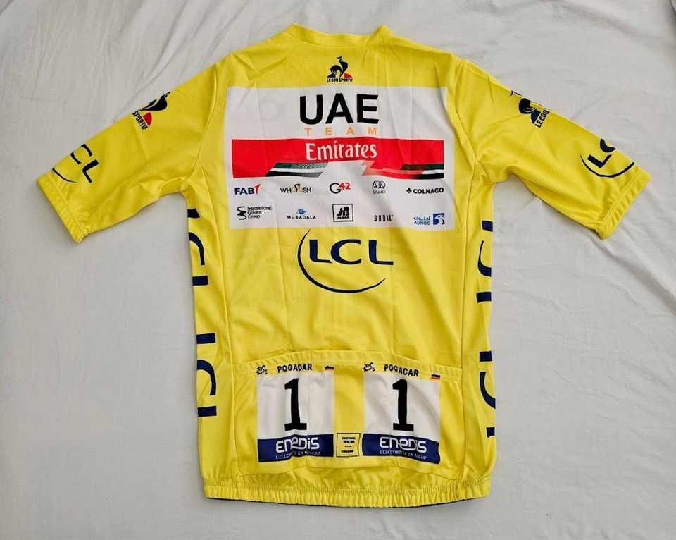 Tadej Pogacar signed 2021 Tour de France cycling jersey UAE Team ...