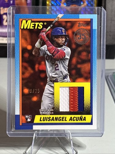 2025 Topps Series 2 1990 Relic Luisangel Acuna 90R2-LA Rookie Mets 10/ ...