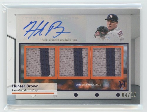 2024 Topps Museum #SWTRA-HB Hunter Brown Patch Auto Amethyst /15 | eBay