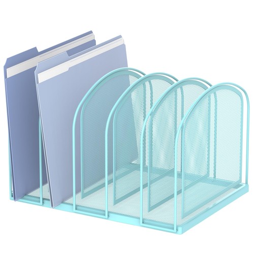 File Organizer 5-Section Mesh Desk Organizer, Upright File Organizer ...