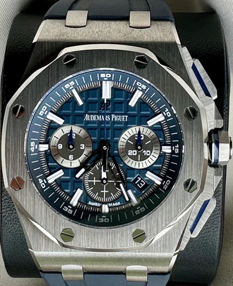 Audemars Piguet Royal Oak Offshore Blue Men's Watch - 26480TI.OO.A027CA ...