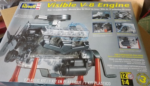 IN THE ORIGINAL BOX REVELL VISIBLE V-8 ENGINE KIT #85-8883 1:4 SCALE | eBay