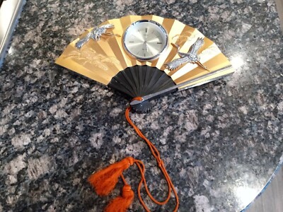 Vintage Metal Toyo Electric Suehiro Fan Shaped Clock Made in Japan AS ...