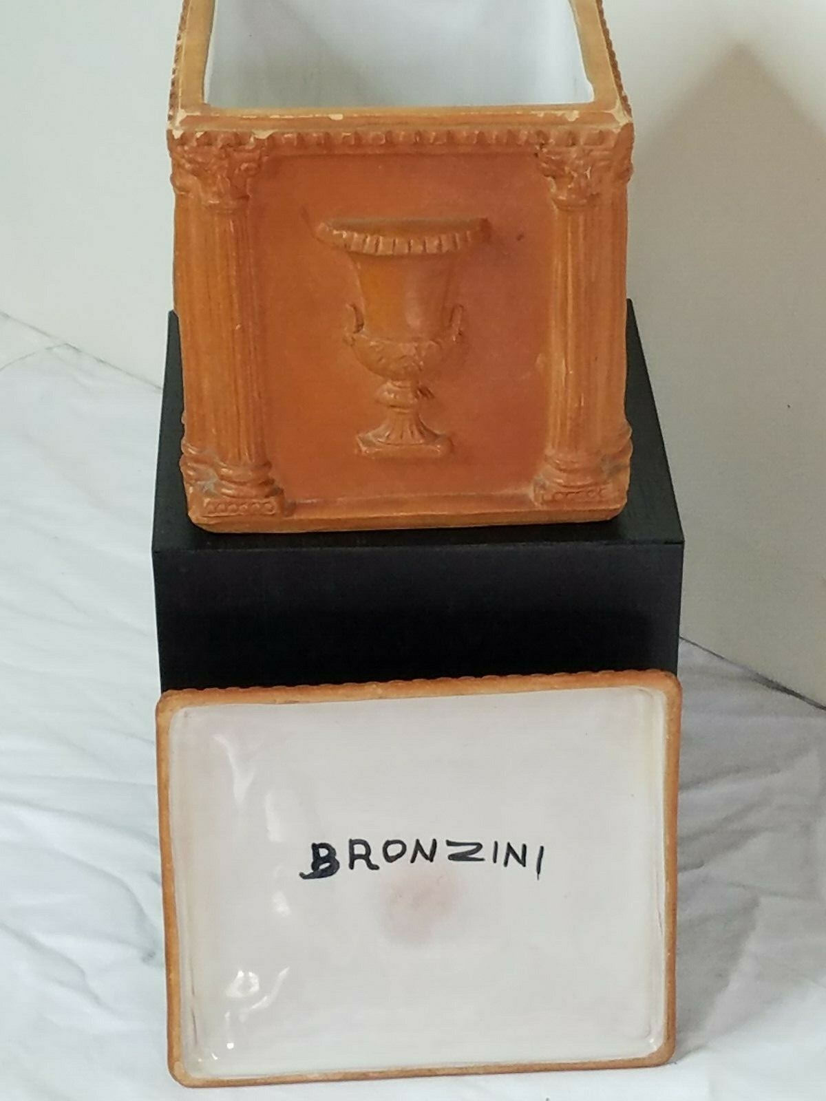 Bronzini Italian Roman Pottery Lidded Box (circa 1950's) | eBay