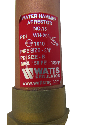 Watts Water Hammer Arrestor Sizing Water Hammer Preventer Code