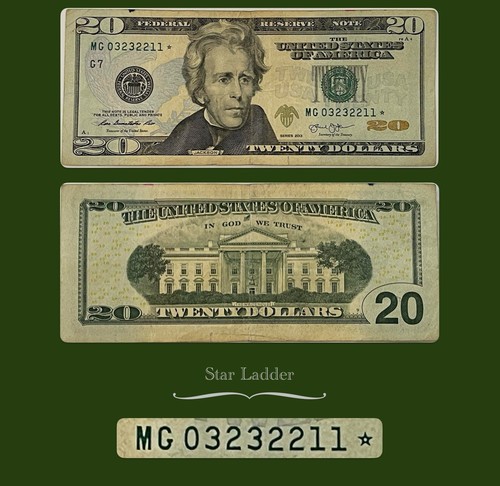 $20 dollar bill star note 2013 Fancy **LOW LADDER ** Serial Number | eBay