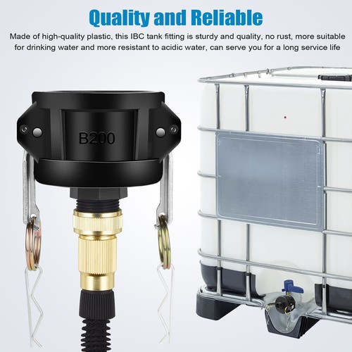 275 330 Gallon IBC Tote Water Tank Drain Adapter 2"Cam Lock for Garden ...