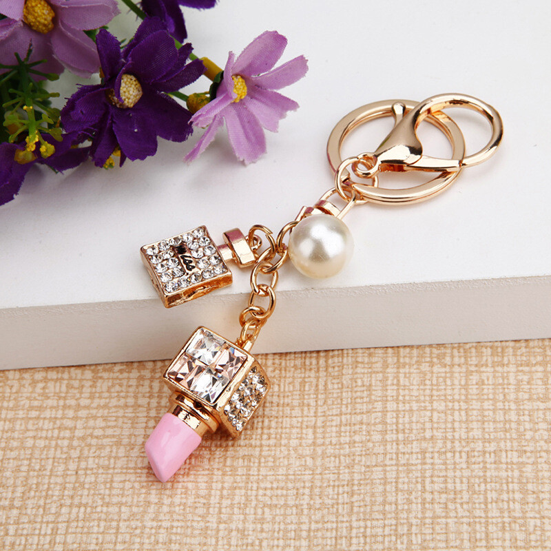 Flower Crystal Rhinestone Keyring Keychain Pendant Bag Purse Car Key ...