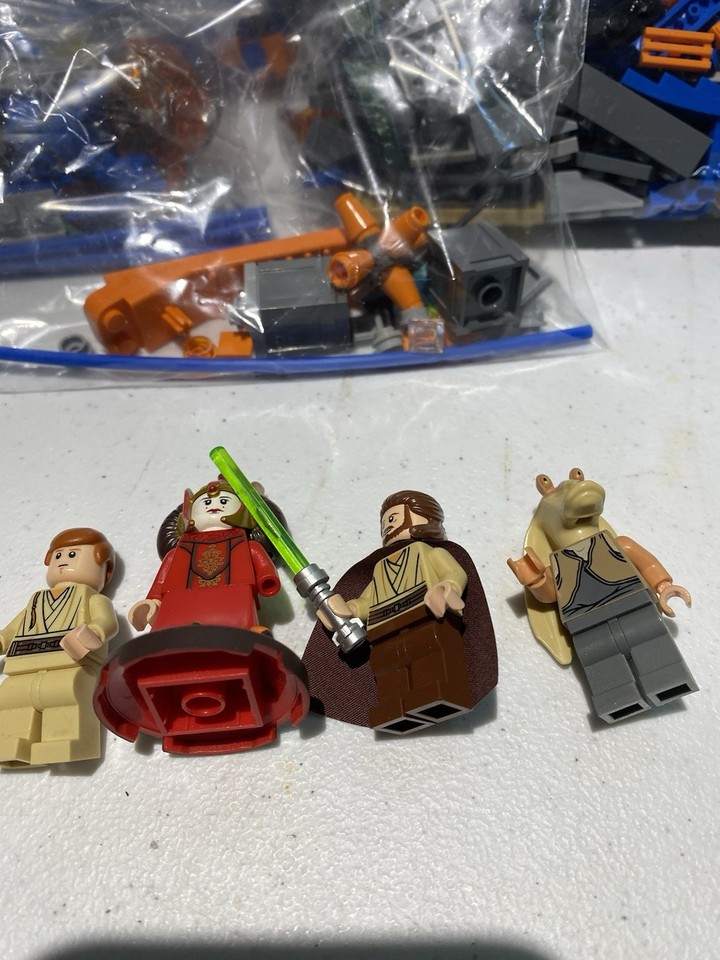LEGO STAR WARS GUNGAN SUB 9499 QUEEN AMIDALA QUI GON JINN JAR JAR BINKS ...